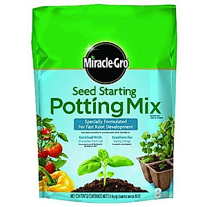 Miracle Gro 74978500 8 Qt Seed Starting Potting Mix 0.03-0.03-0.03