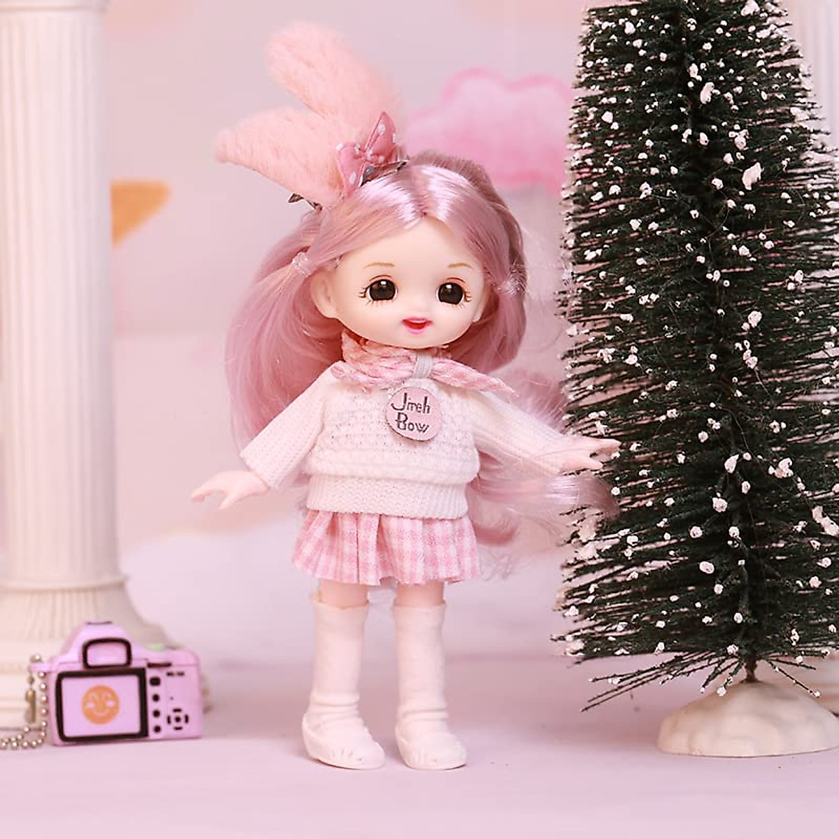 Albrost 6 Inch Princess Mini Doll Clothes, 20 Sets Fashion Doll Outfits for 6inch Small Doll Girl Christmas Birthday Gifts