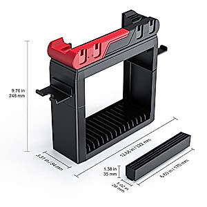 Switch Games Storage Organizer Station with Controller Charging Stand, Charging Dock Compatible with Nintendo Switch, Multifunctional Accessories Kit Storage for Joy-con, Pro Controller, Game Card