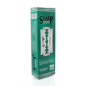 100 Sharp Hi Chromium Double Edge Razor Blades For Safety Razor - Men´s Safety Razor Blades For Shaving For Men For A Smooth And Clean Shave (1 Year Supply)