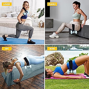 KUZARO Hip Thrust Belt, Glutes Workout Equipment Use with Dumbbells, Non-Slip Hip Belt Pad for Hip Thrusts, Glute Bridge, Squats, Lunges, Dips Exercise, at Home Gym Fitness Workout Must Haves