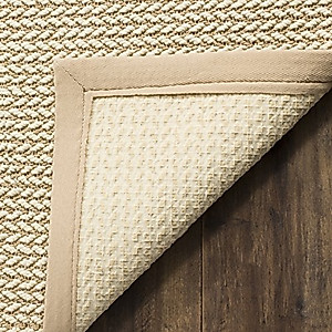 SAFAVIEH Natural Fiber Collection Accent Rug - 4' x 6', Beige, Sisal Design, Easy Care, Ideal for High Traffic Areas in Entryway, Living Room, Bedroom (NF475B)