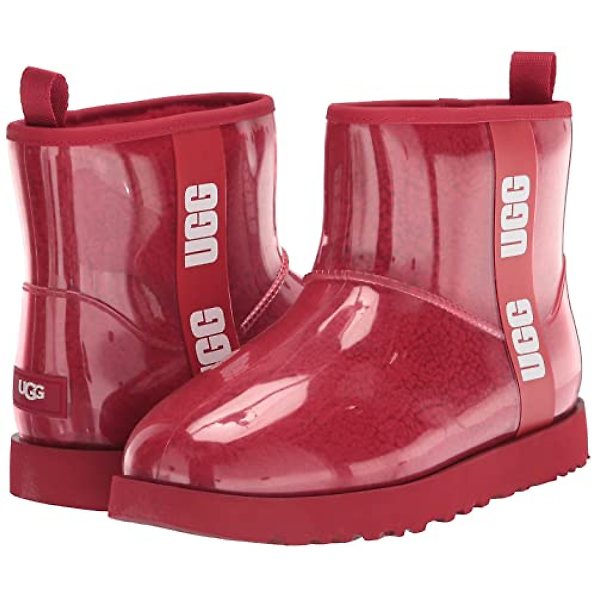 UGG Women's Classic Clear Mini Fashion Boot, Samba Red, 7