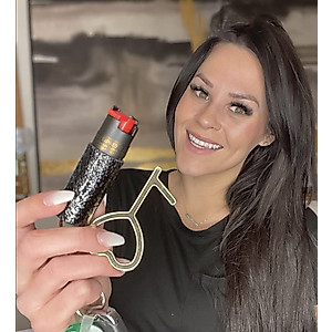 BLINGSTING Essentials Maximum Strength Pepper Spray Keychain for Women, 12-Foot Spray Range, UV Marking Dye - Glitter Sparkles