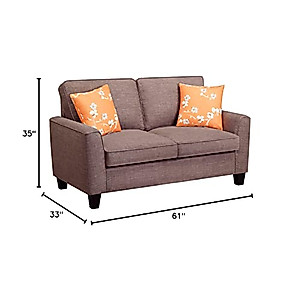 Serta Deep Seating Astoria 61" Loveseat in Tan