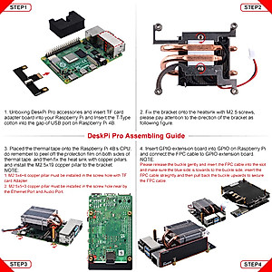 GeeekPi DeskPi Pro V2 2.5'' SATA HDD/SSD NAS Storage Kit for Raspberry Pi 4, Set-Top Box with ICE Tower Cooler & Power Supply for Raspberry Pi 4 Model B (NOT Include Raspberry Pi Board)