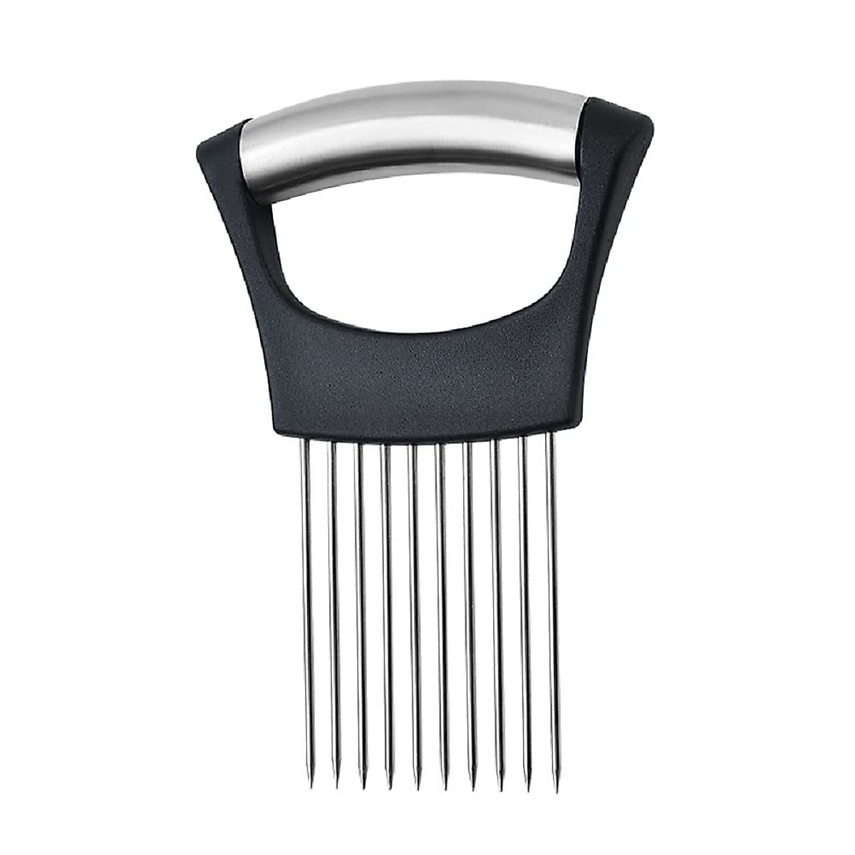 Boolavard The Best Onion Holder for Slicing All-In-One | Potato holder | Onion Cutter | Onion Chopper Stainless Steel