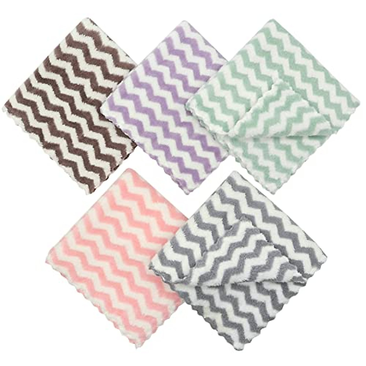 HFGBLG Microfiber Cleaning Cloth Lint Free Cleaning Rags, 10 Pack Fast Drying Dish Rags for Cleaning, Super Absorbent Kitchen Dish Cloths for Wash Dishes,12 in x 12 in, Mix Color