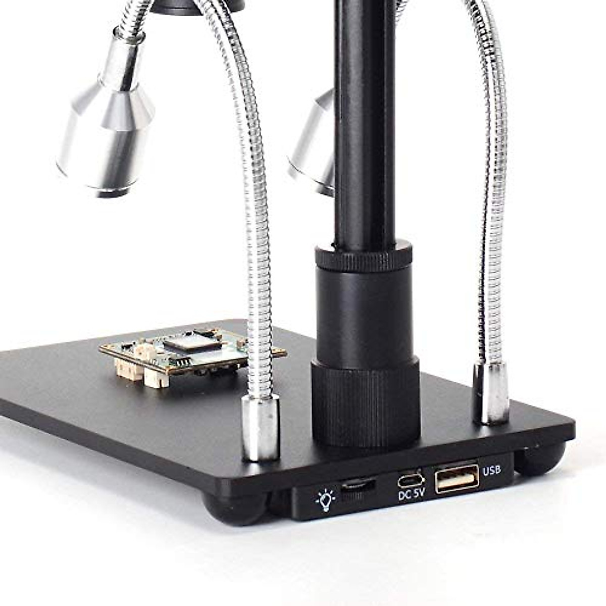 HAYEAR 16MP HDMI 1920x1080P Resolution Digital HD Microscope Camera 5X- 300X Magnification Optical Lens Bracket with Illumination Portable