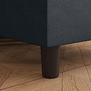 Pingliang Home 80" Sectional Sofas for Living Room, 3 Seat L Shaped Couch with Reversible Ottoman, Modern Linen Fabric Small Sectional Couch for Apartment Small Space, Dark Grey