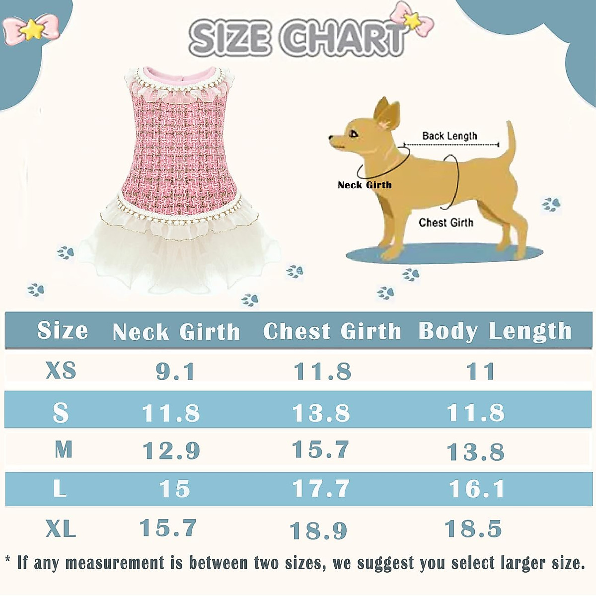 Dog Plaid Dress Lace Tulle Tutu Princess Skirt with Pearls Accessory for Small Girl Dogs Christmas Holiday Wedding Birthday Party (Pink, M)