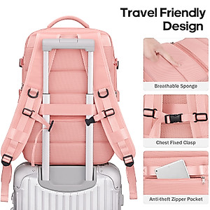 Bagsure Large Travel Backpack for Women Men, 45L Expandable Carry On Backpack, 17 Inch Laptop Backpack Waterproof College Business, Flight Approved