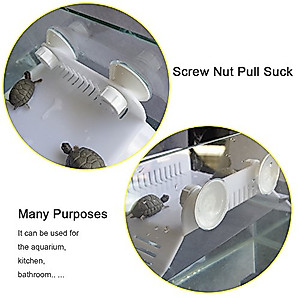 DANXQ Full Transparent Strong Screw Nut Pull Suction Cup Hand Tighten Adjustment Sucker with Press Cap, 12 Piece/Pack (4.5CM-Clear) (12)