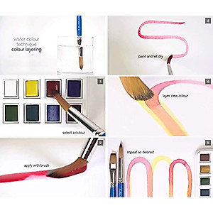 Winsor & Newton Cotman Watercolor Paint Set, 12 Colors, 8ml (0.27-oz) Tubes