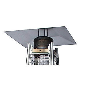 Hiland SGT Glass Tube Heat Shield, Pre Drilled Holes, Square, Chrome