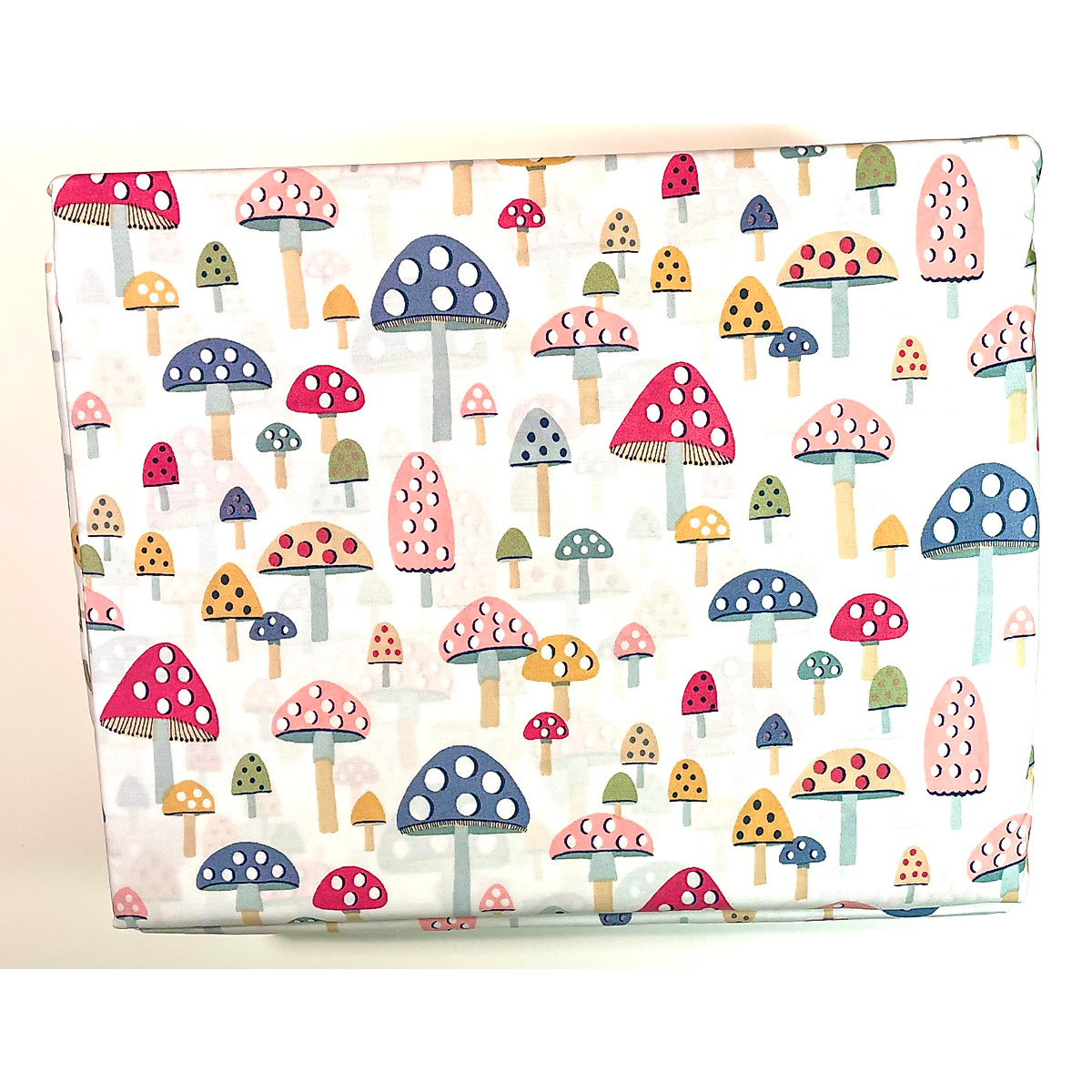 London Home Luxury Collection 4 Piece 200tc Rose Flora Sheet Set 100% Cotton Percale Crisp & Cool, Lightweight Bedding (Blue Mushrooms, King (U.S. Standard))