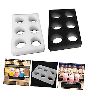 2pcs Milk Tea Cup Holder Cup Drink Carrier Tray Coffee Cup Fixing Holders 4 Cup Holder Drink Carriers Hot Drink Holder Car Cup Holder Outdoor Cup Tray Insulation Pearl re-usable