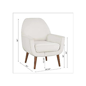 Wycian Sofa Chairs, Velvet Chair Vanity Foam Beige Seat Height 17.75" for Living Room Bedroom Dining Rooms Garden Kitchen Chair High Chair Seat 1PC