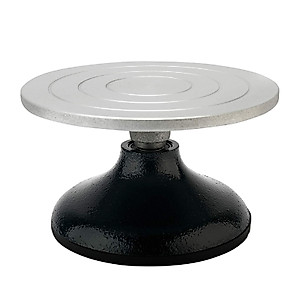 Ceramics Pottery Sculpting Wheel with Non-Skid Rubber Boot Heavy Duty Cast Iron Metal Construction Turntable with Ball Bearings (7 Inch)