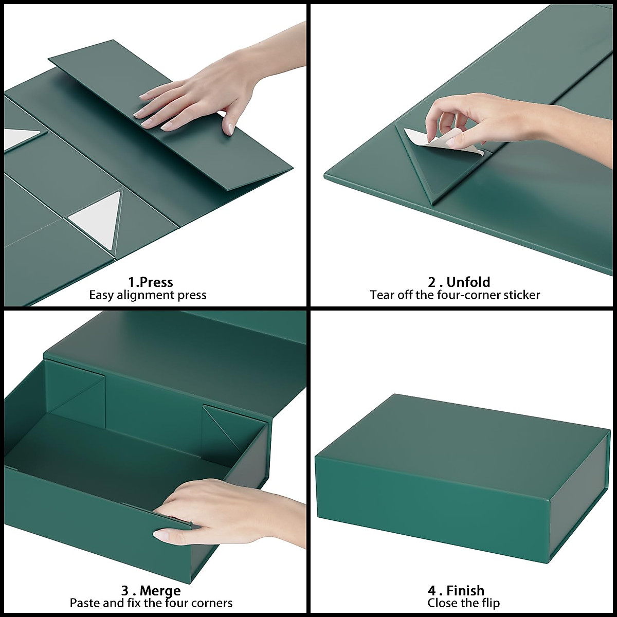 ROSTELACK Gift Box 11.9" x 8.5" x 3.3" with Magnetic Closure Lid Gift Box for Presents,Bridesmaid Gifts Box,Cute Box,Birthday Gift box,Luxury for Gift Packaging, Magnetic Gift Box for Wrapping Gifts