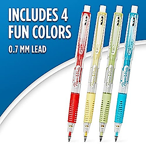Paper Mate Clearpoint Break-Resistant Mechanical Pencils, HB #2 Lead (0.7mm), Assorted Barrel Colors, 4 Count