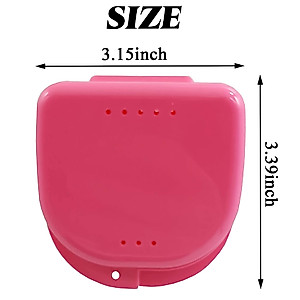 RONYOUNG 10PCS Mouth Guard Case Retainer Box Orthodontic Denture Storage Container, 5 Color