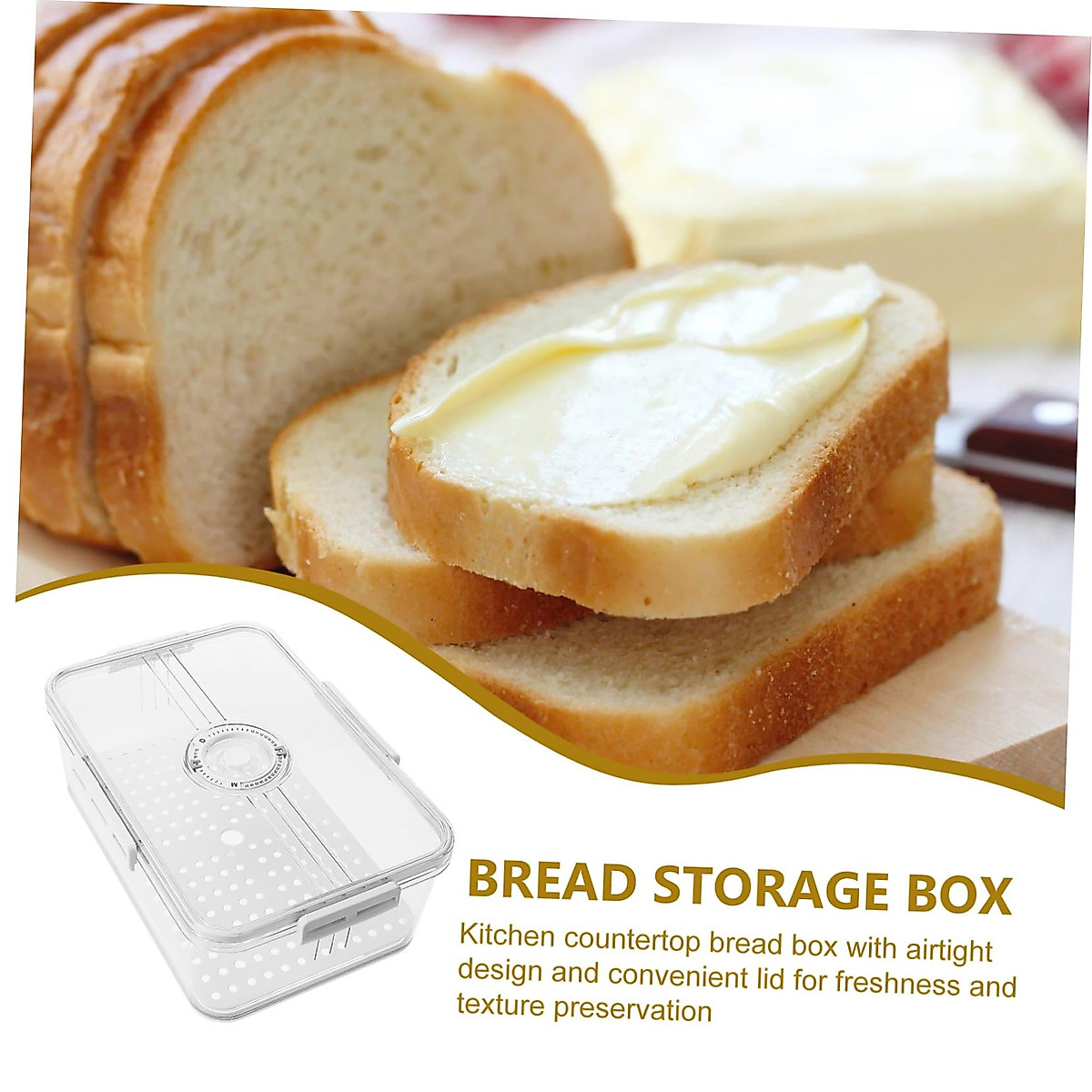 MAGICLULU Refrigerator Organizer Bins Airtight Bread Storage Fruit Vegetable Storage Containers Timer Function