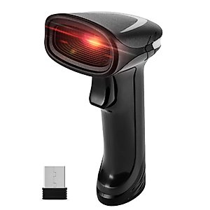 JRHC Bluetooth QR Barcode Scanner, PDF417 Rechargeable Code Scanner Wireless, Data Matrix 2D Barcode Rearder Cordless Connect Smart Phone, Tablet, PC, CCD Code Reader Work with Windows, Mac,Android