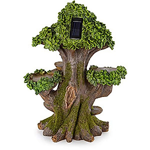VP Home Enchanted Tree Solar Light for Home and Outdoor Decor, Enchanted Tree Solar Powered Flickering LED Garden Light Tree Backyard Halloween Decoration