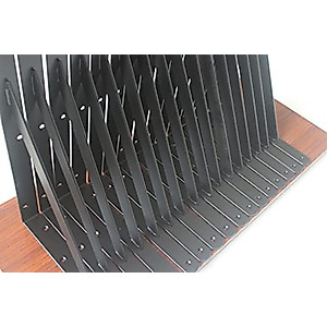16 Pack L11" x H 8" Black Heavy Duty Shelf Brackets with Screws Metal Shelf Brackets Shelf Support Angle Brackets for Shelves L Brackets Heavy Duty Floating Shelf Brackets