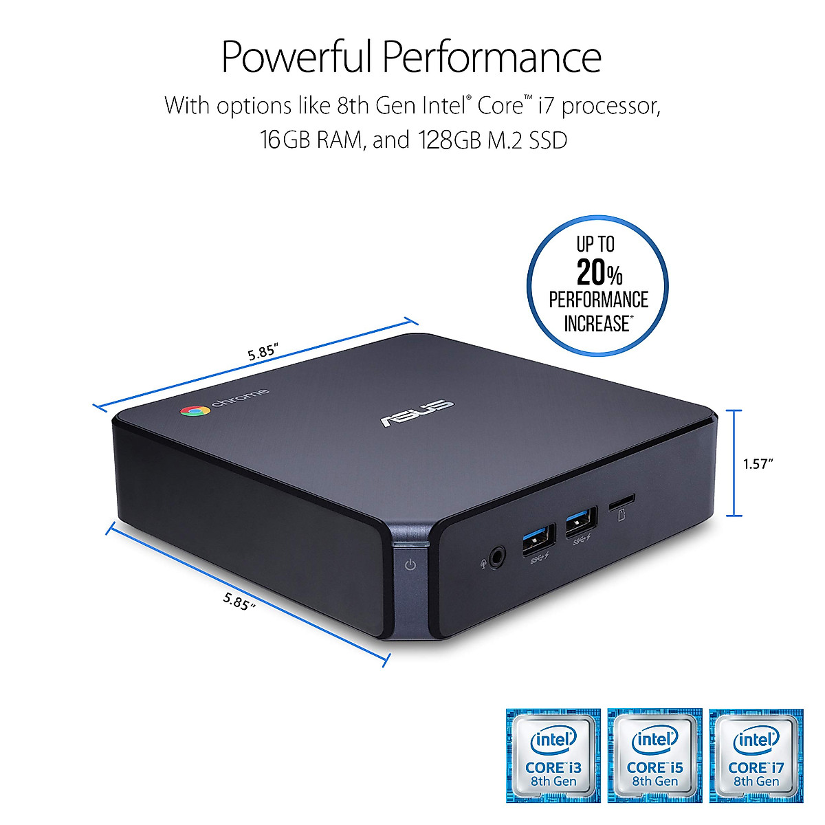ASUS Chromebox 3 Mini PC with Intel Core i7-8550U Processor, 4K UHD Graphics and Power Over Type C