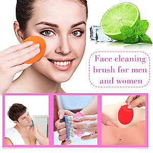 20 Pack Face Scrubber Soft Silicone Facial Cleansing Brush Face Wash Brush for Deep Cleaning Face Scrub Brush for Massage Face Exfoliator Blackhead Removing Face Cleansing Pads Silicon Face Cleaner