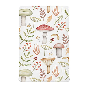 Kigai Mushroom Twig Fitted Crib Sheet for Girls and Boys, Soft Breathable for Standard Crib & Toddler Bed Mattress, 27 x 39 in
