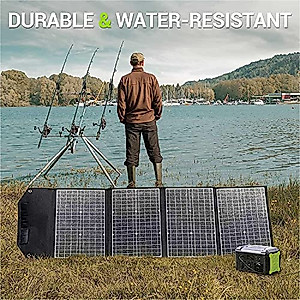 Solar Panels 150W 18V Foldable Solar Panel with USB Output for 5V 12V Charging, Waterproof Monocrystalline Solar Cell Solar Charger for Camping Garden, 150W (150w) (150w)