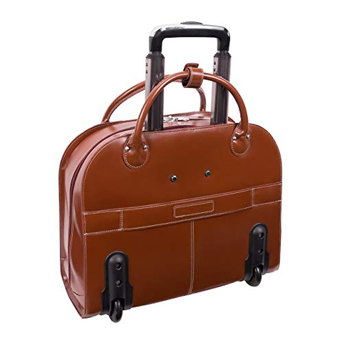 McKlein Women's EDGEBROOK Wheeled Non-Detachable Briefcase, Brown, 17"x6"x13.5"
