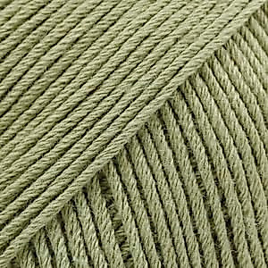 100% Egyptian Cotton Yarn for Knitting and Crocheting, Drops Safran, Sport Weight, 2 - Fine, 5 ply, 1.8 oz 175 Yards (60 Moss Green)