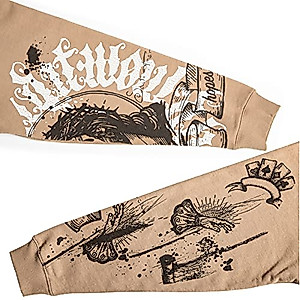 Cactus Pack Men's Hooded 3D Graphic Print Casual Oversized Sweatshirts Graffiti Long Sleeve Black