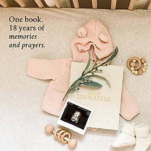 Mother Daughter Journal (Cream, 230 Pages) – Durable Dear Daughter Journal Keepsake – Linen Baby Journal Memory Book - Unique Gifts for Daughter