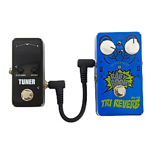 Dalonfy Guitar Effect Pedal Cables 6 Inch -1/4 Instrument Cables for Effect Pedals Right Angle Patch Cable Right Angle Pedal Cable Kit