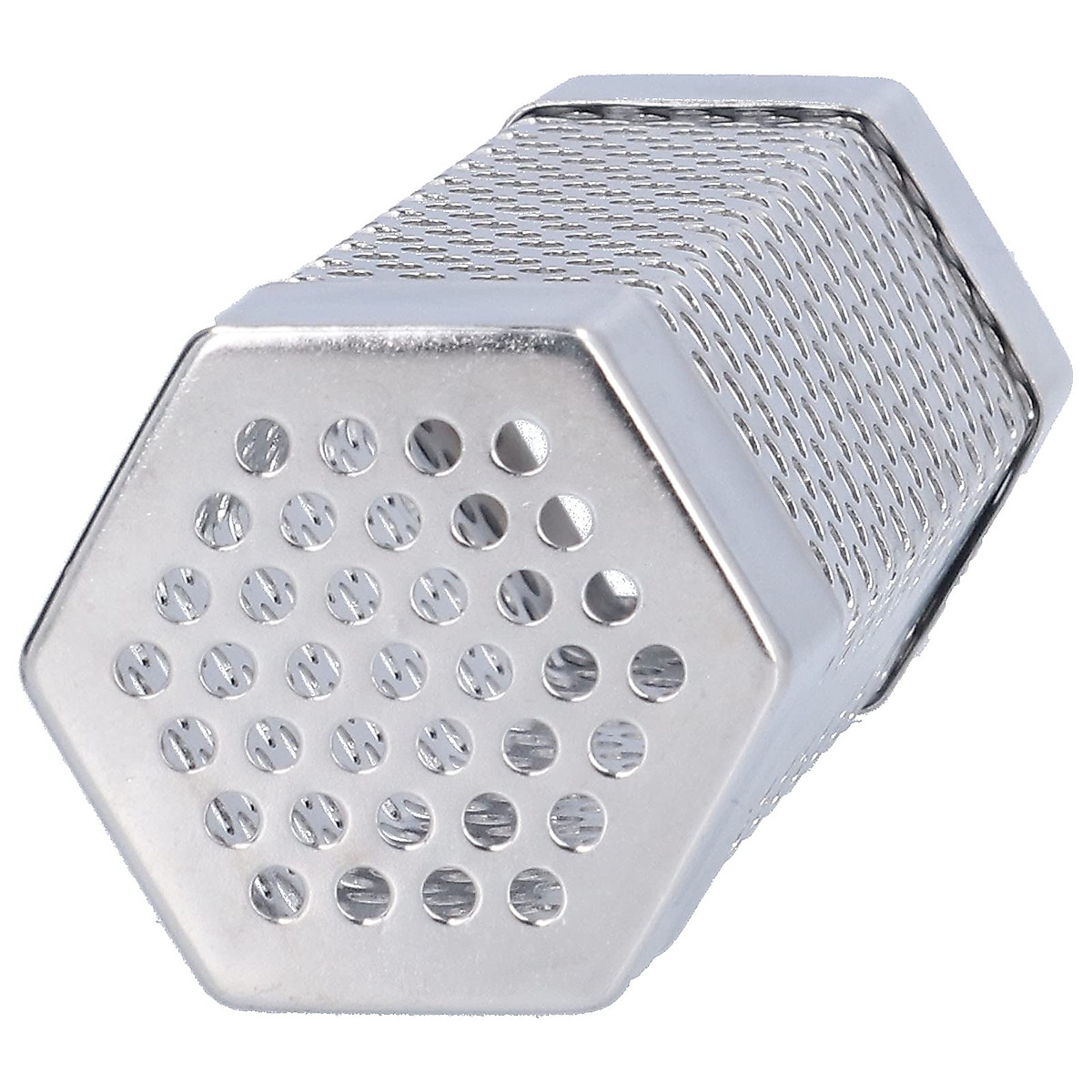 Smoker Tube, 304 Stainless Smoker Tube, Barbecue Smoke Generator Steel Portable Hex Stable Barbecue Smoke Generator Pipe for Cold Hot Smoking Grilled Foods (Length 15.4CM*Height