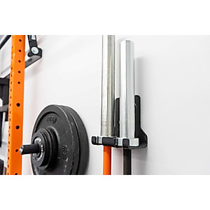 PRx Performance Double Barbell and Mobility Band Storage Bundle, Wall Mounted Gym Equipment