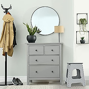 Mueller Folding Step Stool, 18 Inch Heavy Duty Step Stools for Adults and Kids, Lightweight and Portable Foldable Stool for Kitchen, Bathroom, Non-Slip and Sturdy, Holds up to 300lbs, White