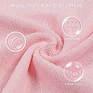 Baby Washcloths, Momcozy Ultra Soft Absorbent Towel, 8pcs Newborn Bath Face Towel, Natural Reusable Baby Wipes for Sensitive Skin, Baby Registry as Shower, 10"x10" (Pink)