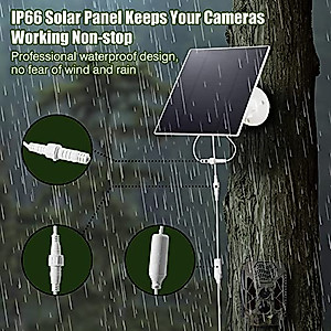 DEHKATA Trail Camera Solar Panel 10400mAH, Solar Battery Charger Kit 6V 9V 12V, IP66 Waterproof Hunting Accessory, Fits Most Solar Panel for Trail Cam