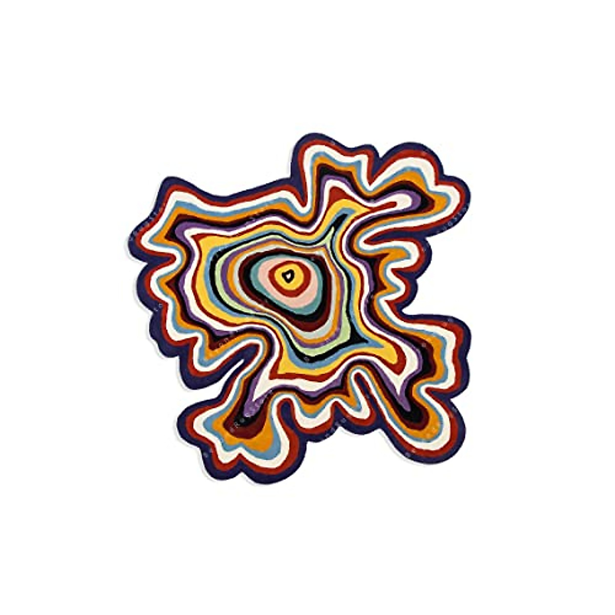 Naz Carpet Beyond Rug Irregular Shaped Throw Illusion Pattern Hand-Tufted 100% Wool Handmade Area Rug (Color Multi, 7x7 Feet)