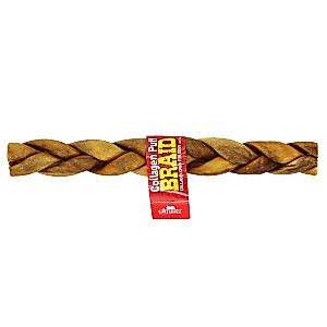 Bark & Harvest Beef Collagen Puff Braid Dog Treat Large | All Natural & Long Lasting | Bully Sticks & Rawhide Alternative Dog Chew | Support Healthy Joints, Skin & Coat | 12" Chew