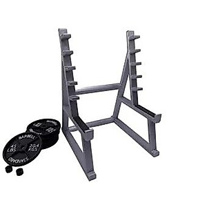 PRIMUZ Squat Rack Pen Holder And Mini Barbell Pen Holder ，Iron Material，For Office, School, Desk Pen Storage And Decorative Desktop (Four barbells and one bar)