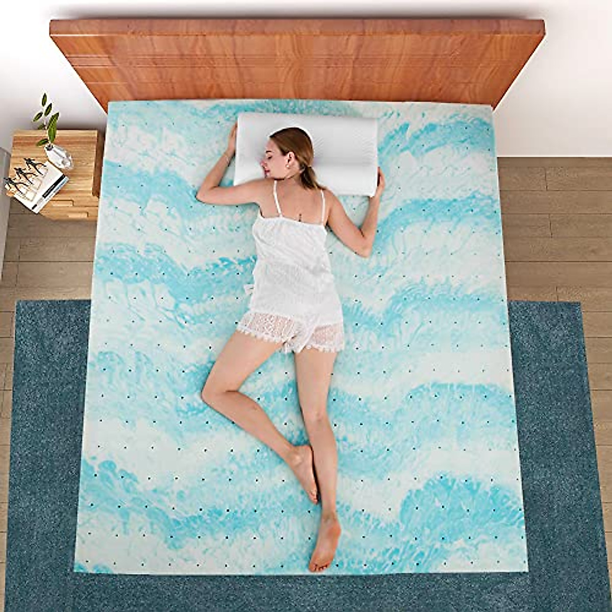 Mattress Topper, 2 Inch Gel Memory Foam Mattress Topper for Queen Size Bed