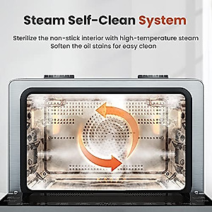 FOTILE ChefCubii 4-in-1 Countertop Convection Steam Oven, Air Fryer, Dehydrator with True Convection Bake, Steam-Bake, Broil, 40+ Preset Menu and Steam Self-Clean, 1 CFT