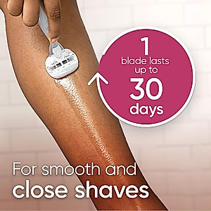 Gillette Venus Comfortglide with Olay Sugarberry Womens Razor Handle + 2 Blade Refills, Silver, 1 Count